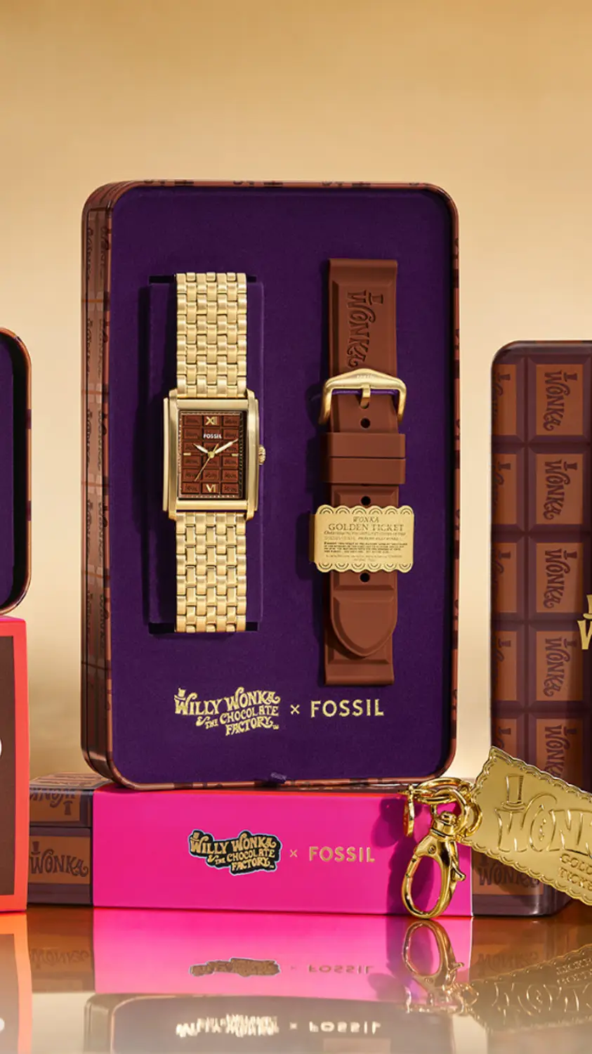Fossil x Willy Wonka Watch/Leather from by Her BEAUTY